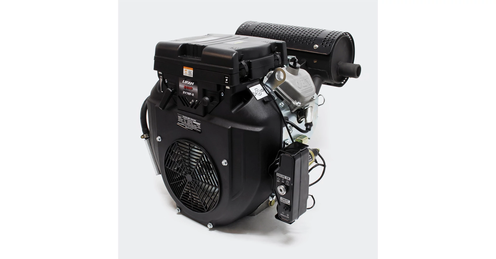 LIFAN 2V78F-3 fűnyíró traktor motor, önindítóval 15kW, két hengeres kivitel - Stabil motorok ...